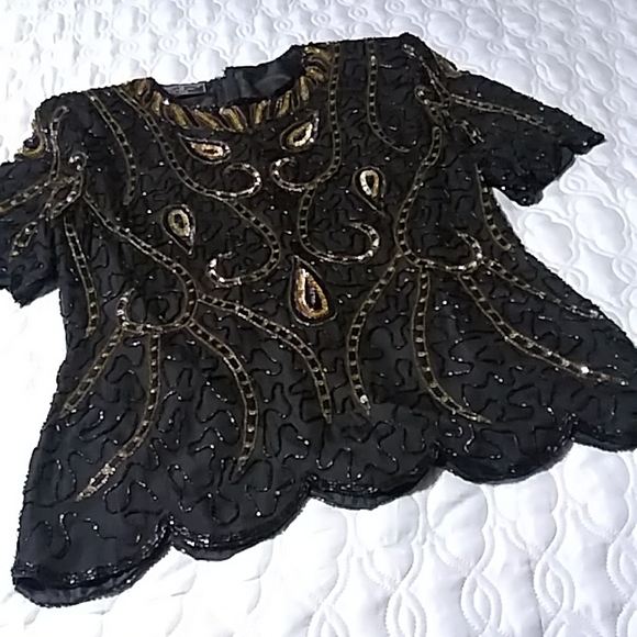 Royal Feelings | Tops | Vintage Heavily Beaded Royal Feelings Evening ...